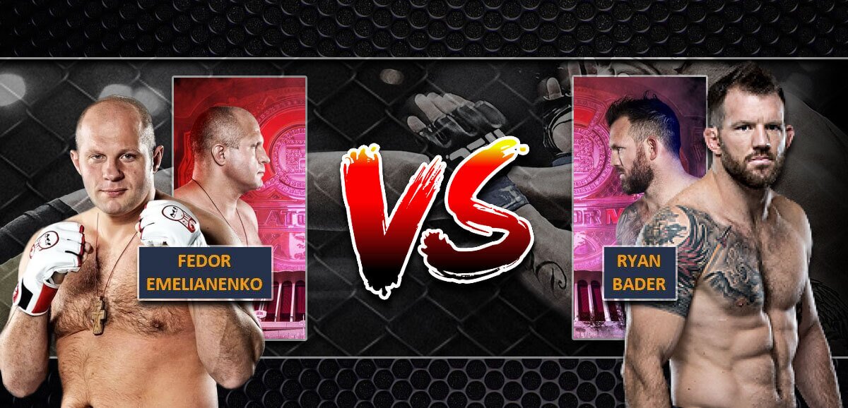 Bookies Heavily Favor Ryan Bader to Beat Fedor Emelianenko in Rematch